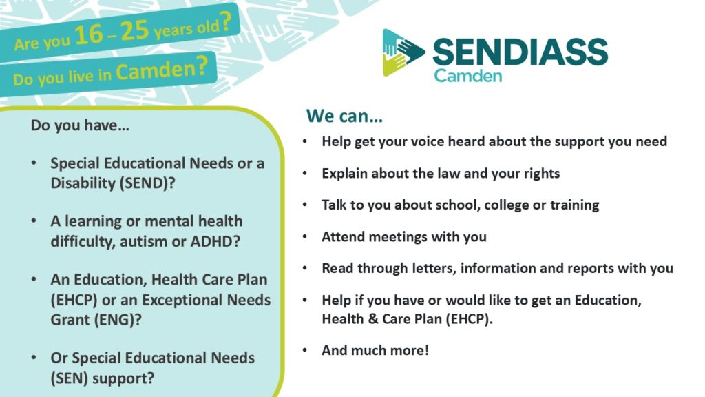 I am a young person - SENDIASS Camden
